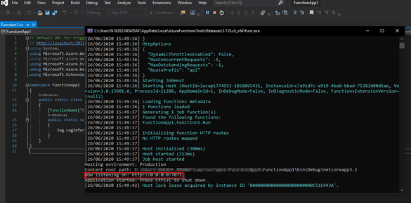 Debugging an Event Grid Triggered Azure Function